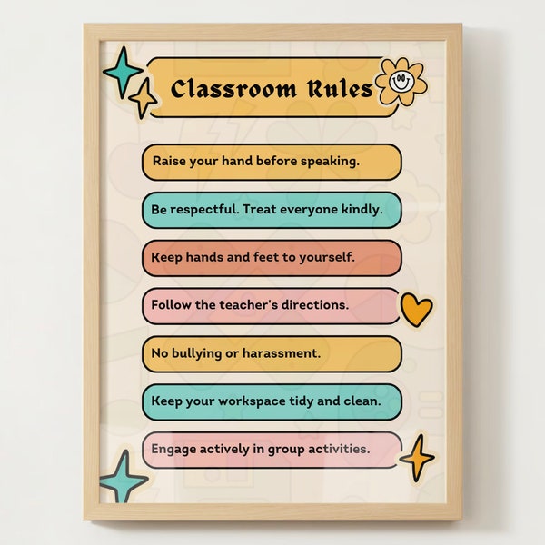Classroom Rules Sign - Etsy