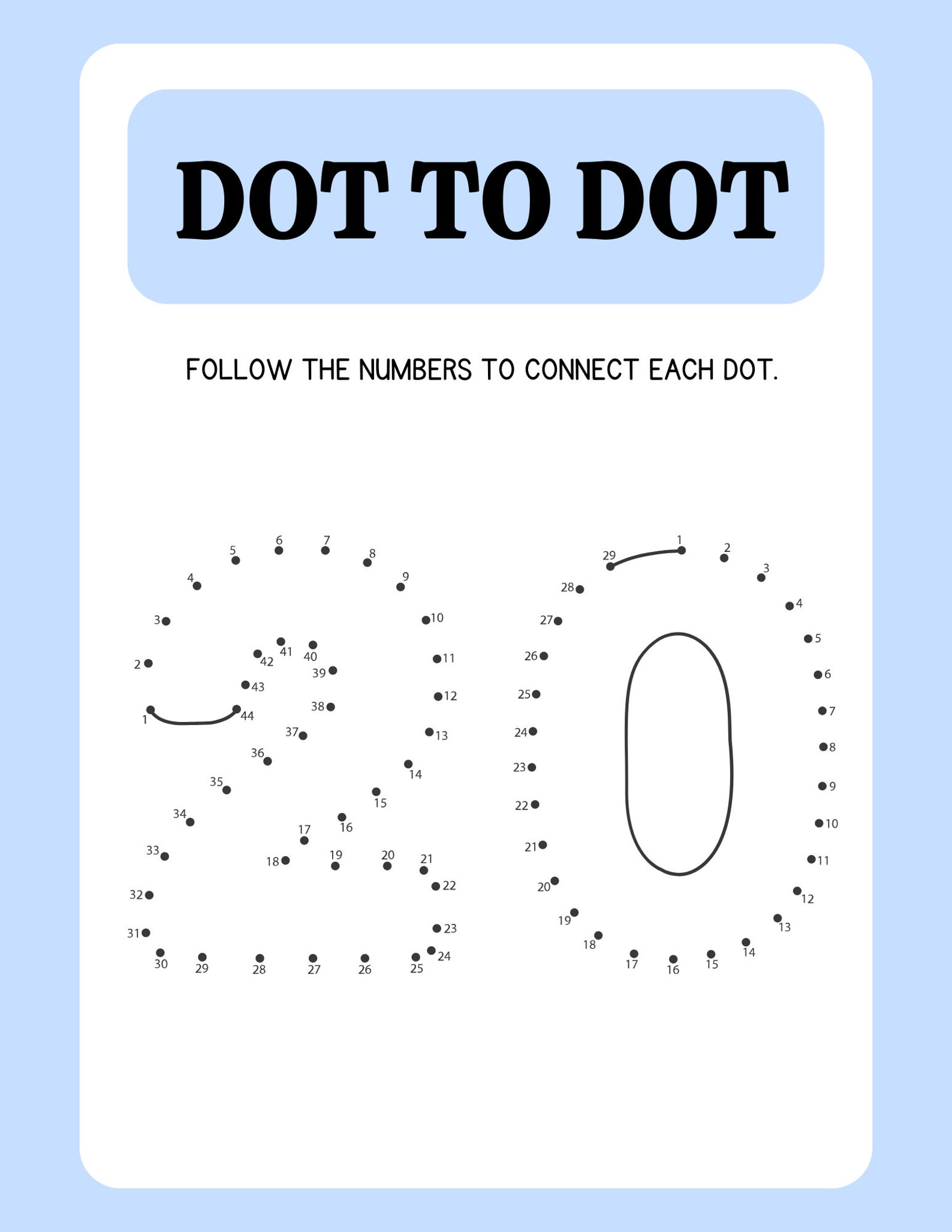 Digital Dot to Dot Connecting Activity Math Games 1 to 20 Worksheets ...