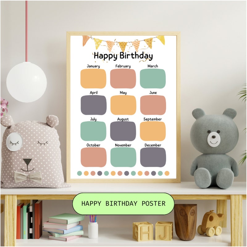 Classroom Birthday Chart - Etsy