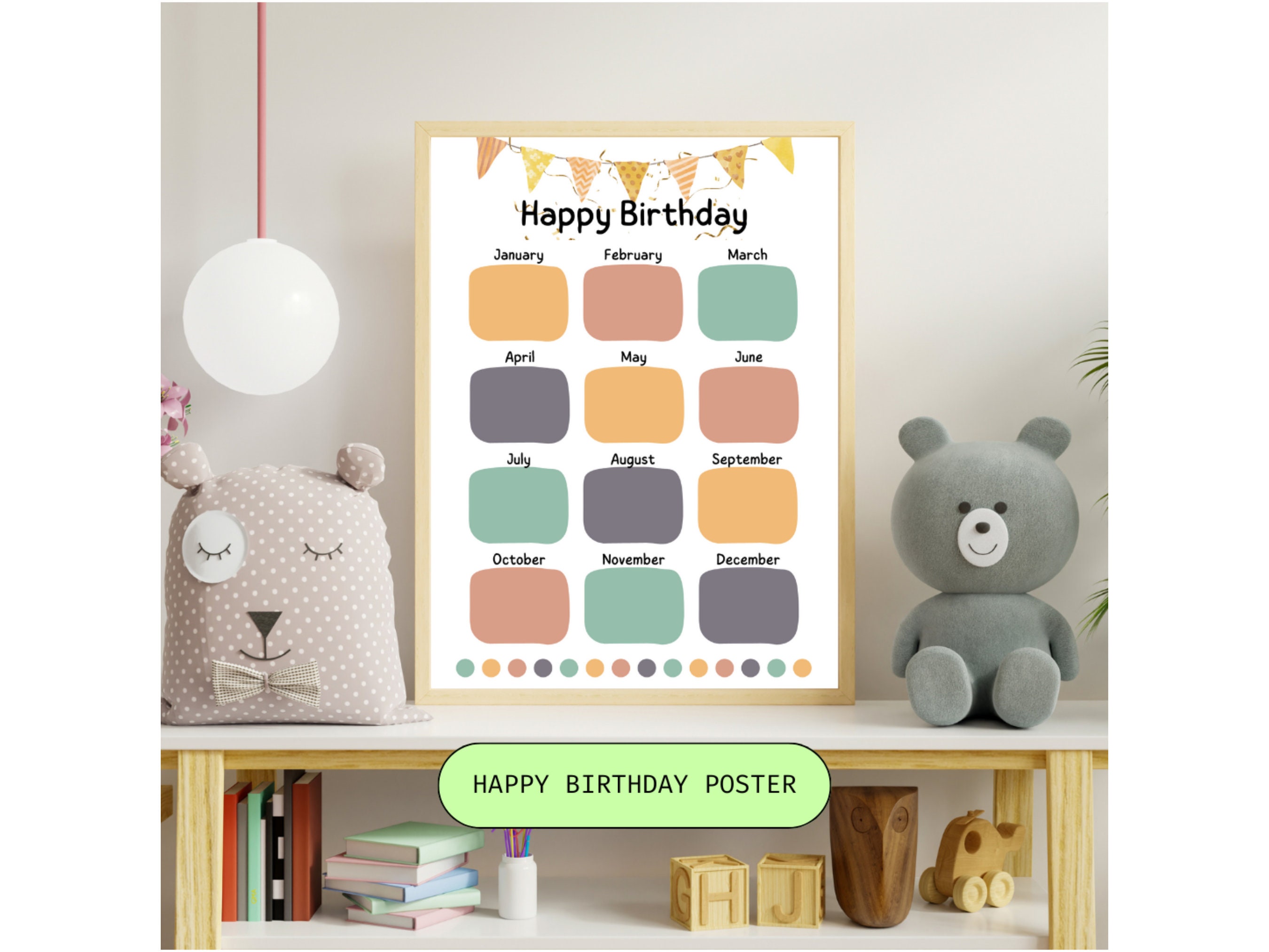 Classroom Birthday Poster / Editable and Fun Design/class Birthday ...