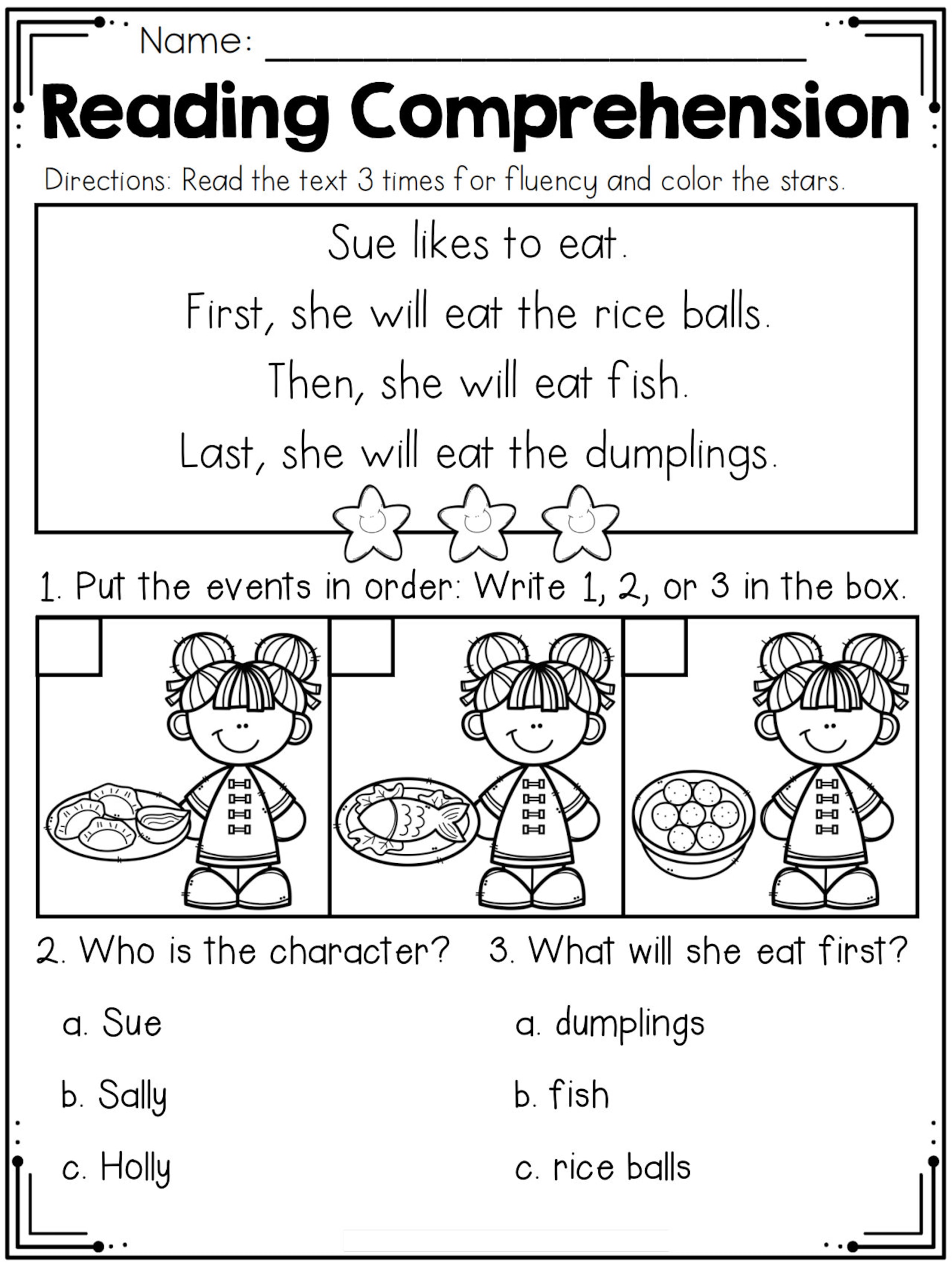2 Comprehensive Sequencing Reading Comprehension Workbook for Kids ...