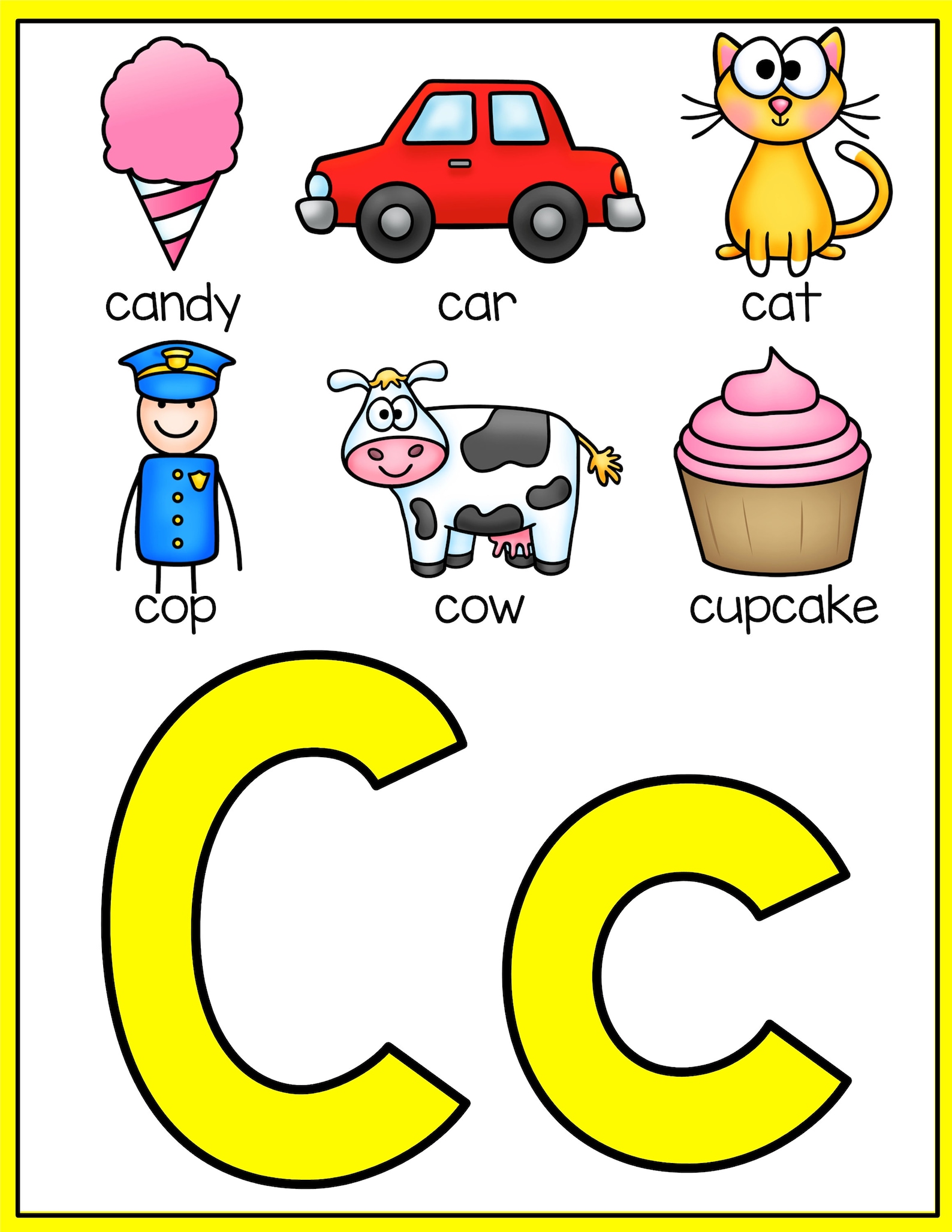 Alphabet Letter Cards: A to Z Educational Flashcards With Six Starting ...