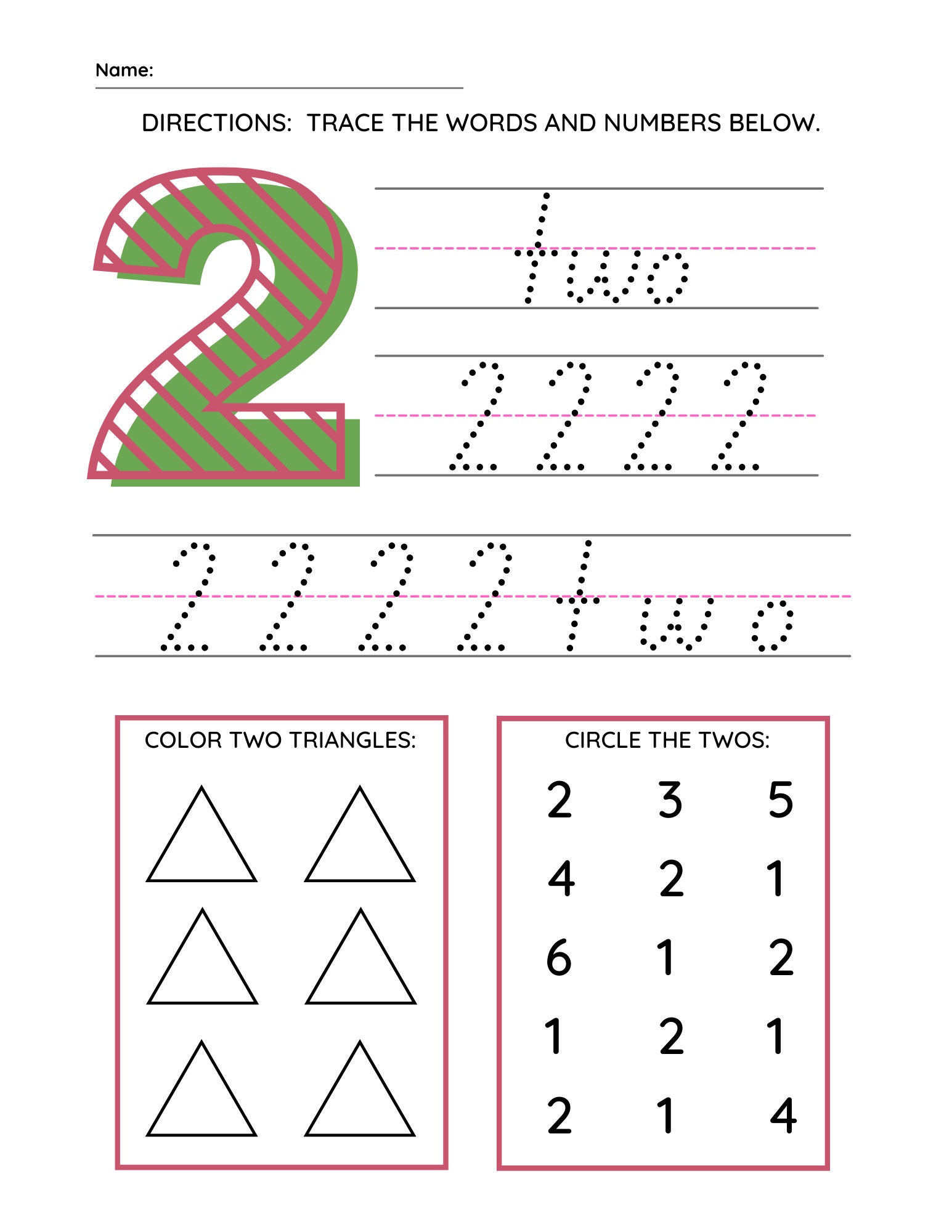 Number Tracing Bundle Numbers 1-10 Printable Trace Handwriting Writing ...
