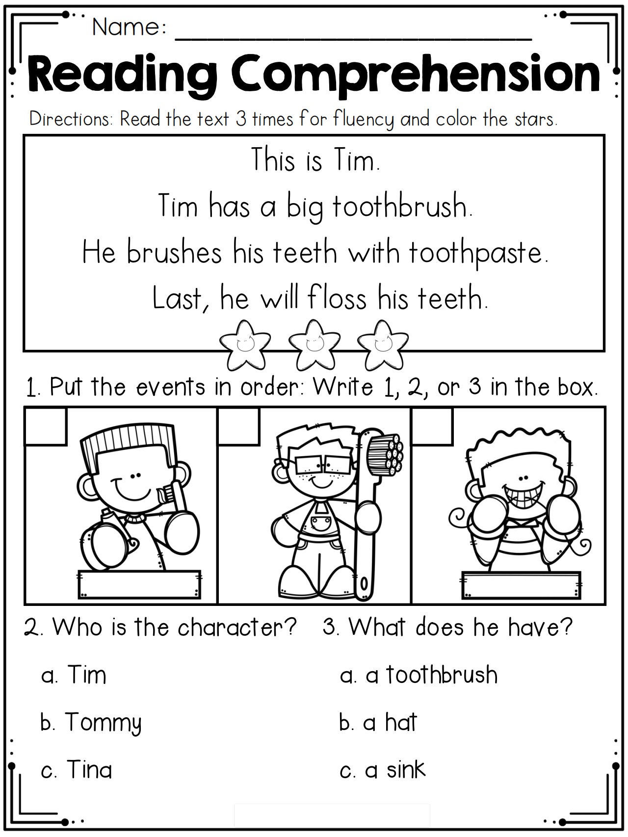 2 Comprehensive Sequencing Reading Comprehension Workbook for Kids ...