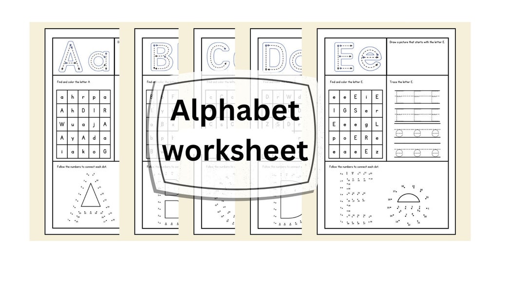 Alphabet Games Worksheet for Kids Digital / Alphabet Tracing Cards ...