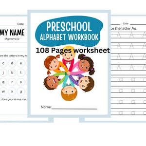 Alphabet Worksheet for Preschool Kids - 108 Pages of Practice/ Pre ...