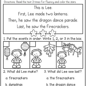2 Comprehensive Sequencing Reading Comprehension Workbook for Kids ...