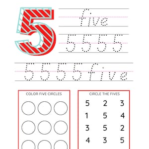 Number Tracing Bundle Numbers 1-10 Printable Trace Handwriting Writing ...