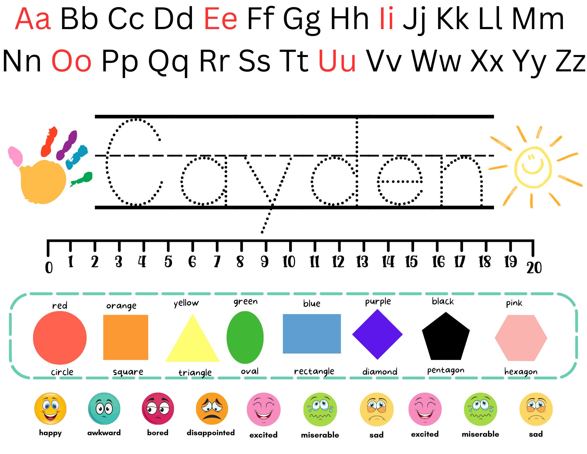 Custom Name Tracing Worksheet, Personalized Handwriting Practice Sheets ...
