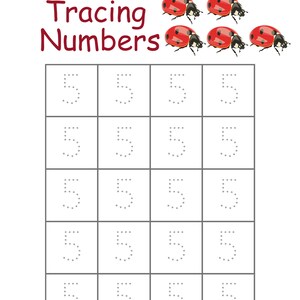 Number Tracing Bundle Numbers 1-10 Printable Trace Handwriting Writing ...