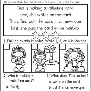 2 Comprehensive Sequencing Reading Comprehension Workbook for Kids ...