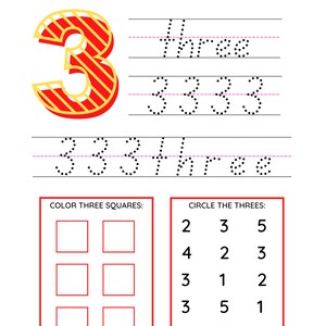 Number Tracing Bundle Numbers 1-10 Printable Trace Handwriting Writing ...