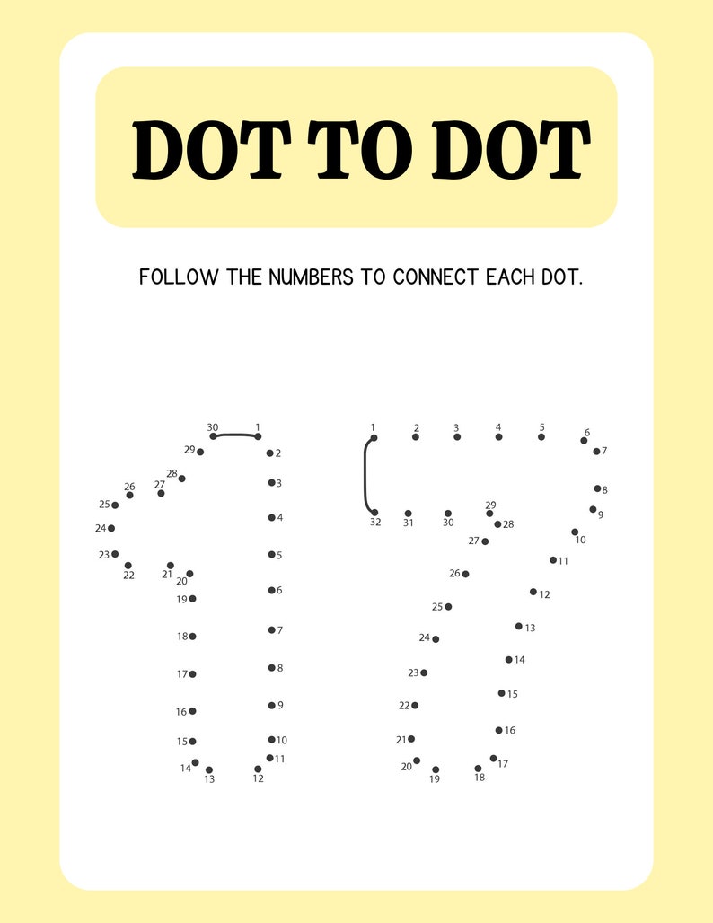 Digital Dot to Dot Connecting Activity Math Games 1 to 20 Worksheets ...