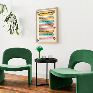 Printable Classroom Rules Poster /digital Download for Teachers and ...