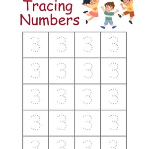 Number Tracing Bundle Numbers 1-10 Printable Trace Handwriting Writing ...