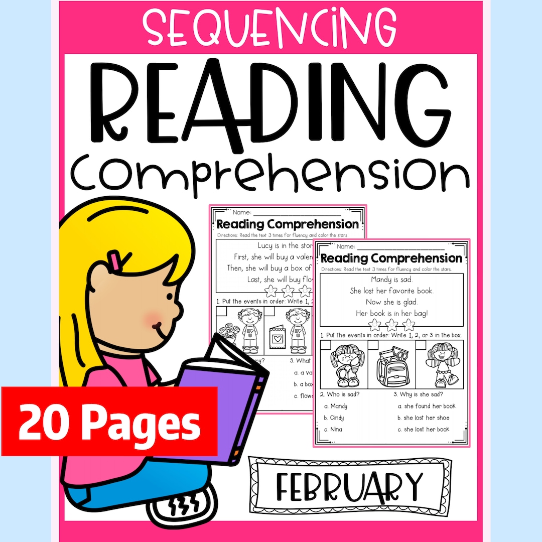 2 Comprehensive Sequencing Reading Comprehension Workbook for Kids ...