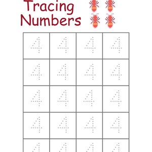 Number Tracing Bundle Numbers 1-10 Printable Trace Handwriting Writing ...