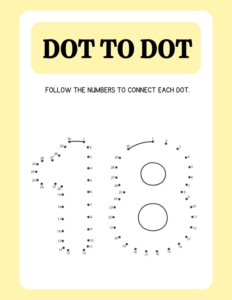 Digital Dot to Dot Connecting Activity Math Games 1 to 20 Worksheets ...