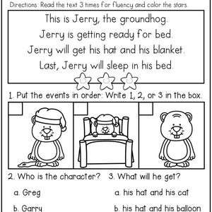 2 Comprehensive Sequencing Reading Comprehension Workbook for Kids ...