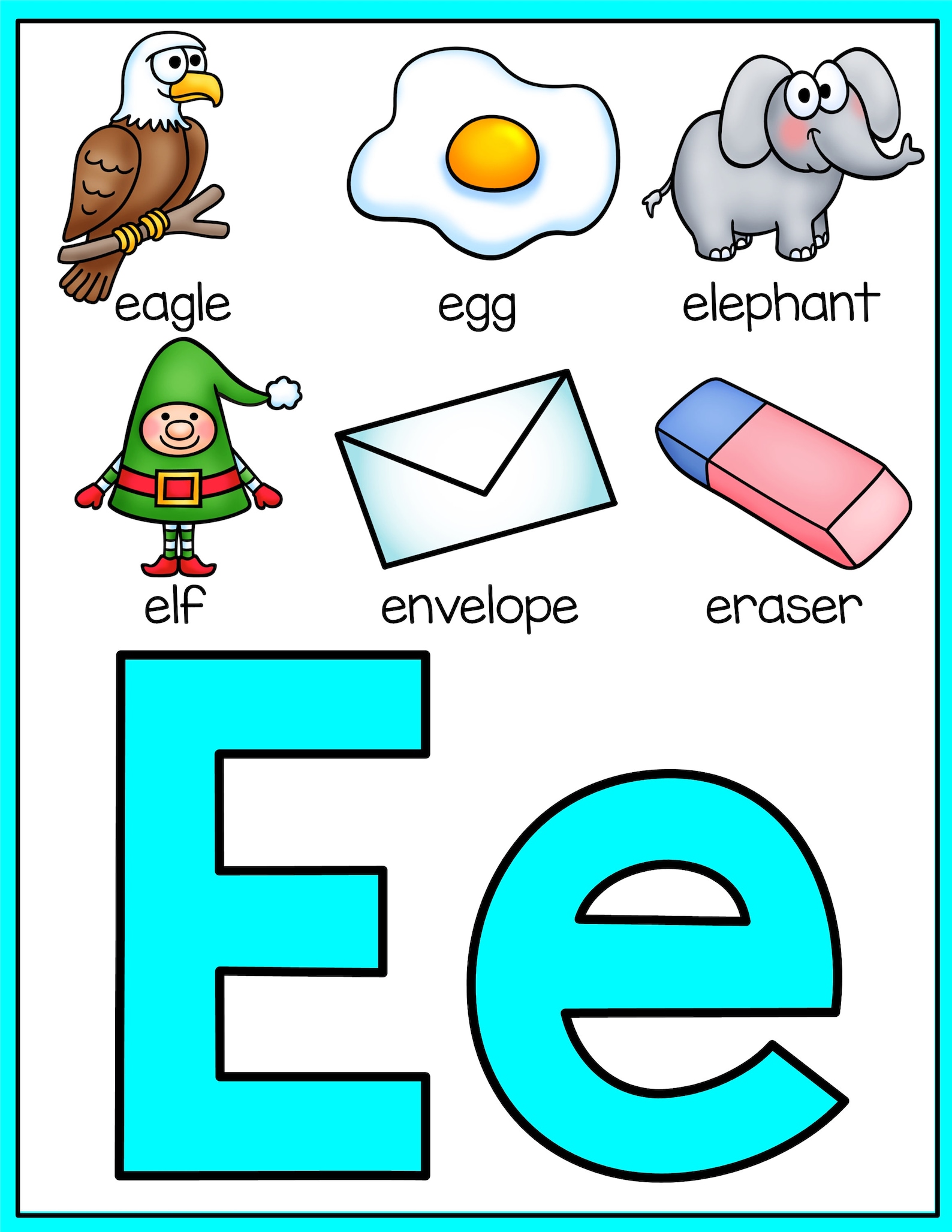 Alphabet Letter Cards: A to Z Educational Flashcards With Six Starting ...