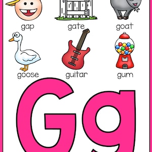 Alphabet Letter Cards: A to Z Educational Flashcards With Six Starting ...