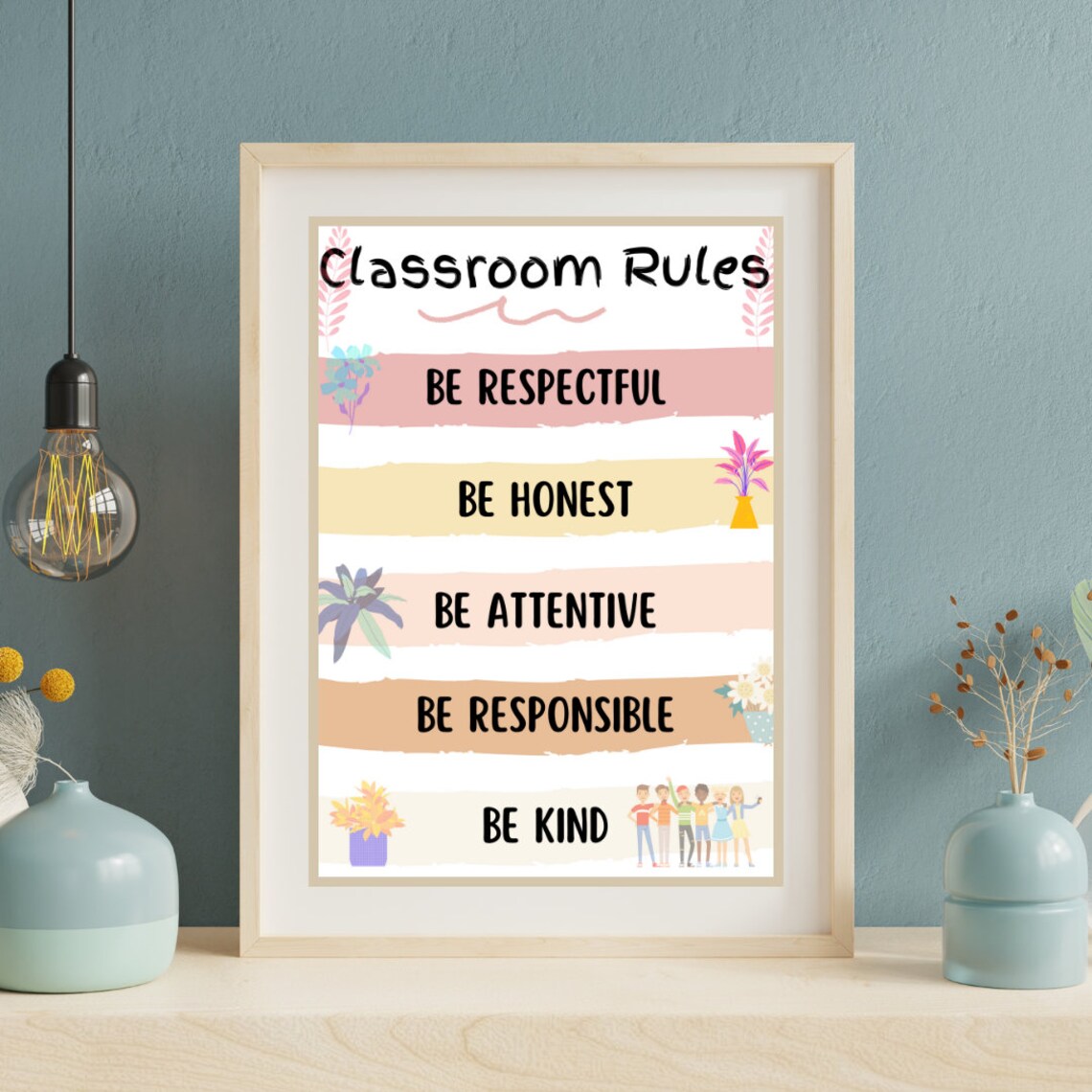 Printable Classroom Rules Poster /digital Download for Teachers and ...