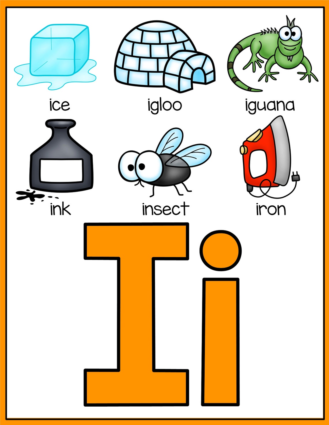 Alphabet Letter Cards: A to Z Educational Flashcards With Six Starting ...