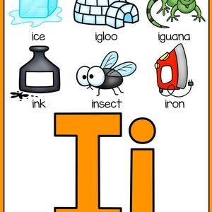 Alphabet Letter Cards: A to Z Educational Flashcards With Six Starting ...