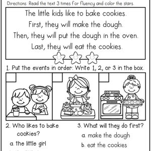 2 Comprehensive Sequencing Reading Comprehension Workbook for Kids ...