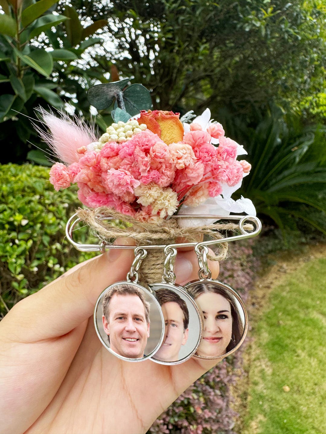 Personalized Memorial Photo Pin,wedding Boutonniere Photo Brooch,custom ...