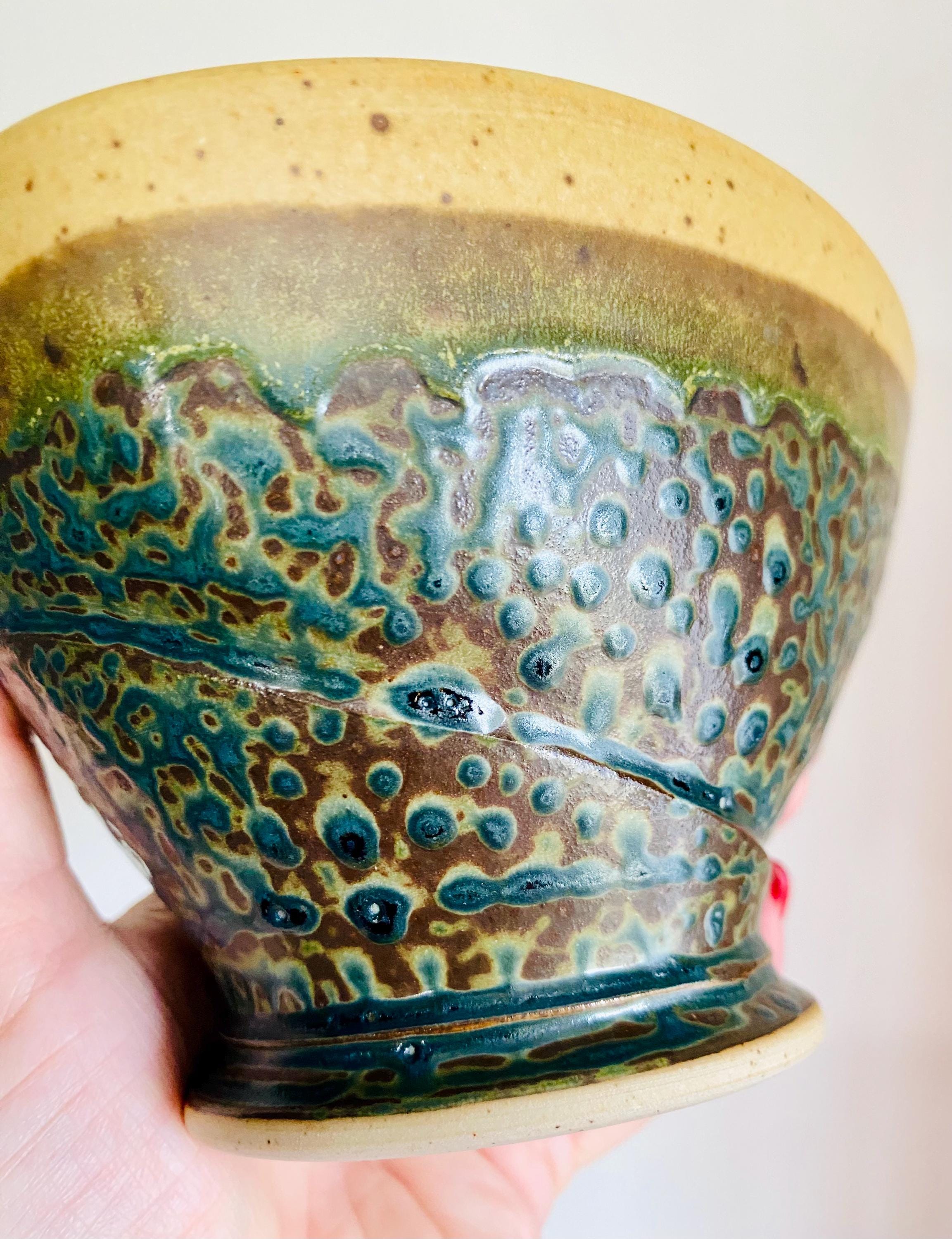 Royce Yoder Studio Pottery Bowl – Hand-thrown With Textured Drip Glaze ...
