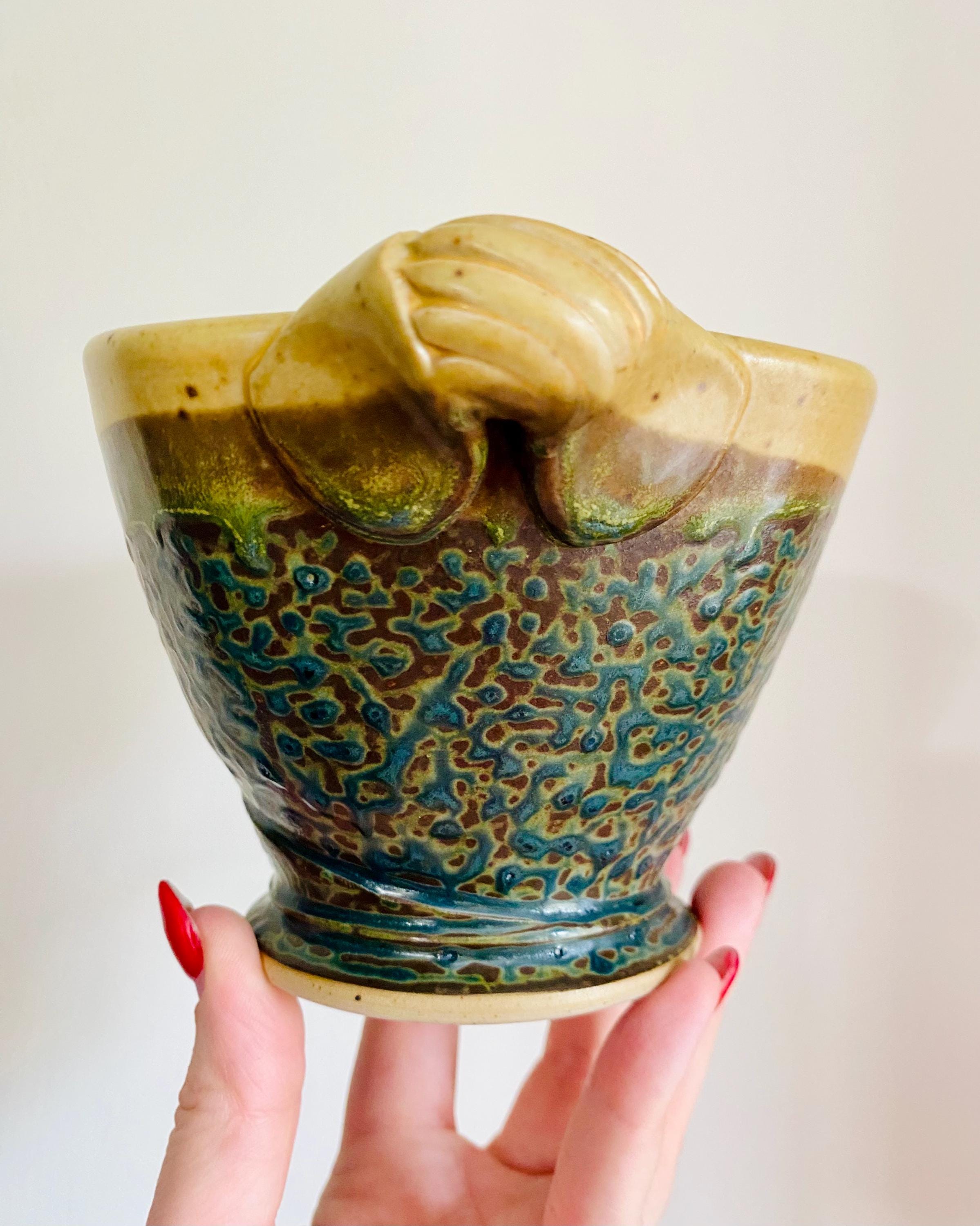 Royce Yoder Studio Pottery Bowl – Hand-thrown With Textured Drip Glaze ...