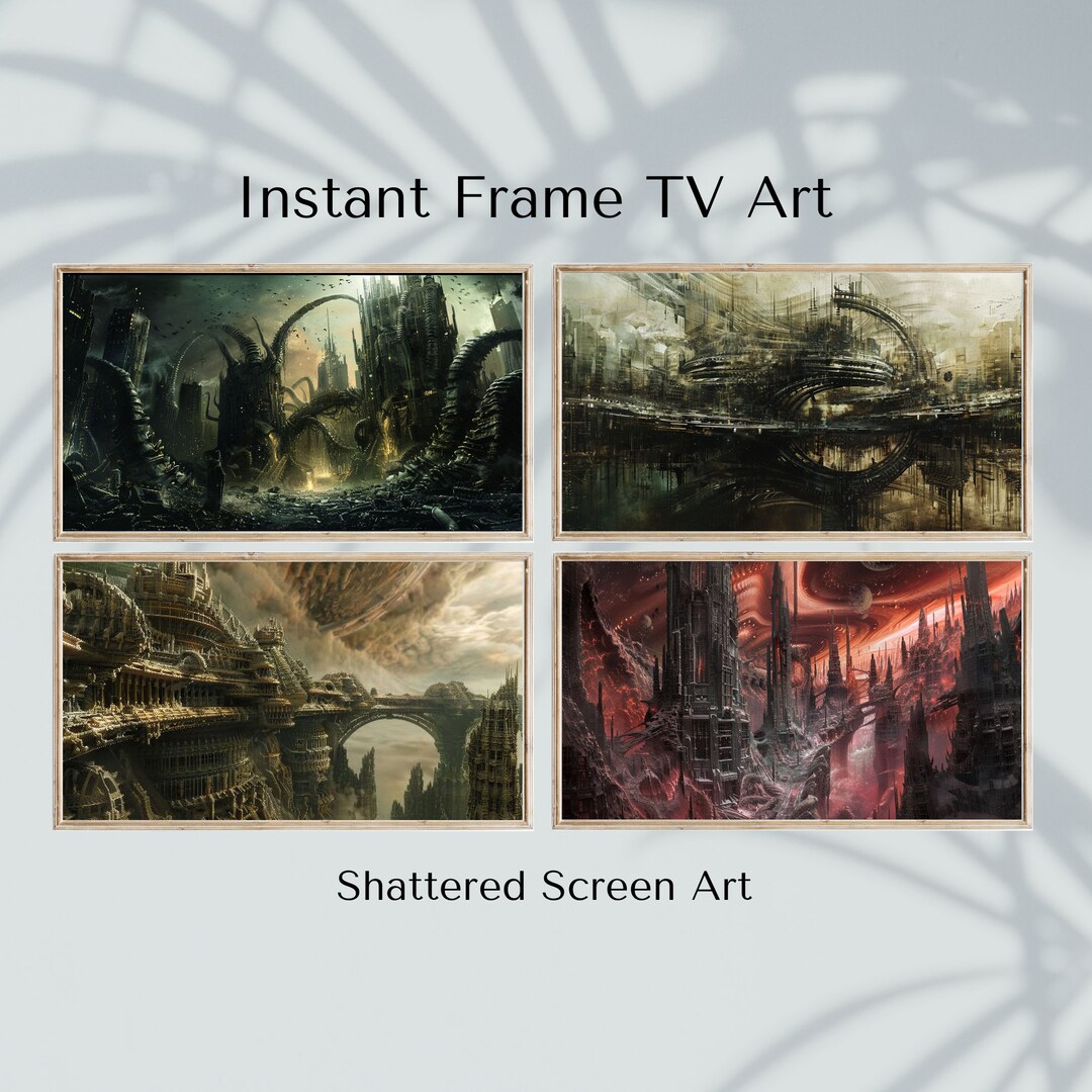 Frame TV Art | H.R. Giger Inspired TV Art | Rustic Landscape TV Art ...
