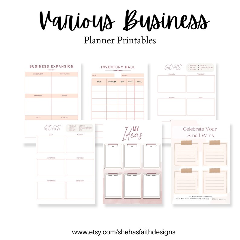 Printable Business Planner - Etsy