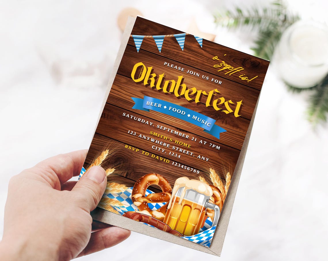 Editable Oktoberfest Invitation, Octoberfest Party Invite, Oktoberfest ...