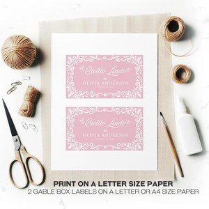 Editable Cielito Lindo Gable Box Label, Pink Cielito Lindo Gift Box ...
