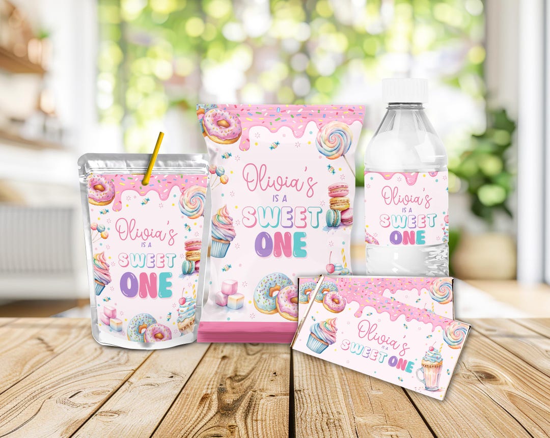 Sweet One Birthday Favor Bundle, Donut Birthday Party Favor, Sweet One ...