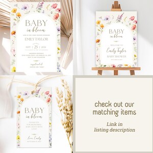 Editable Baby in Bloom Seating Chart, Wildflower Seating Chart, Floral ...