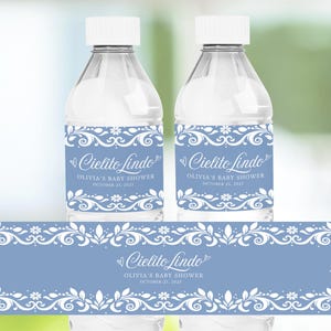 Editable Blue Cielito Lindo Water Bottle Label, Cielito Lindo Baby ...