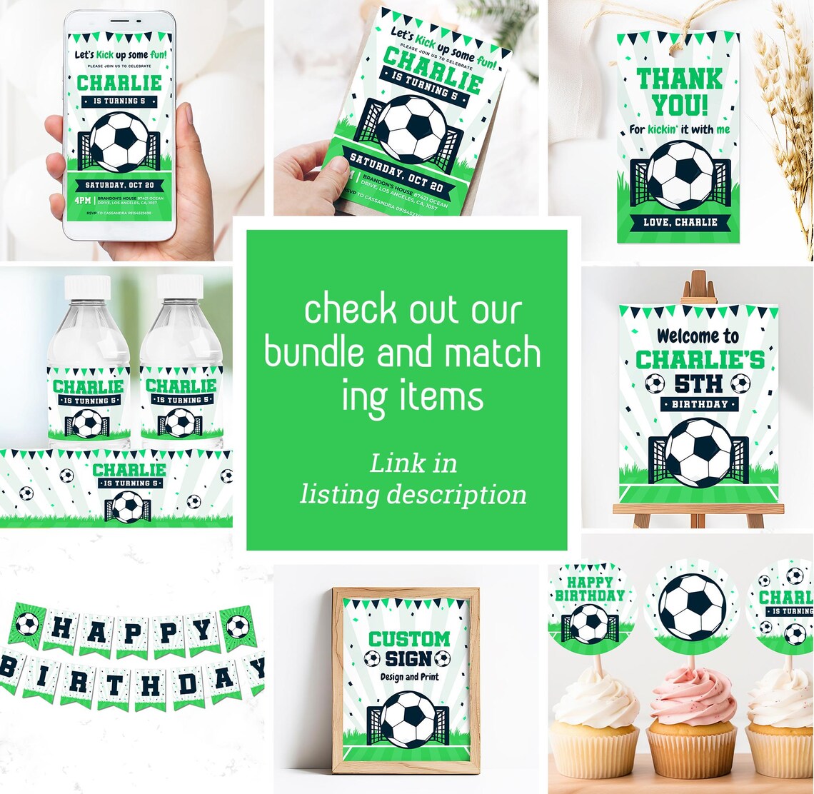 Editable Soccer Favor Tags, Soccer Thank You Tags, Football Favor Tags ...