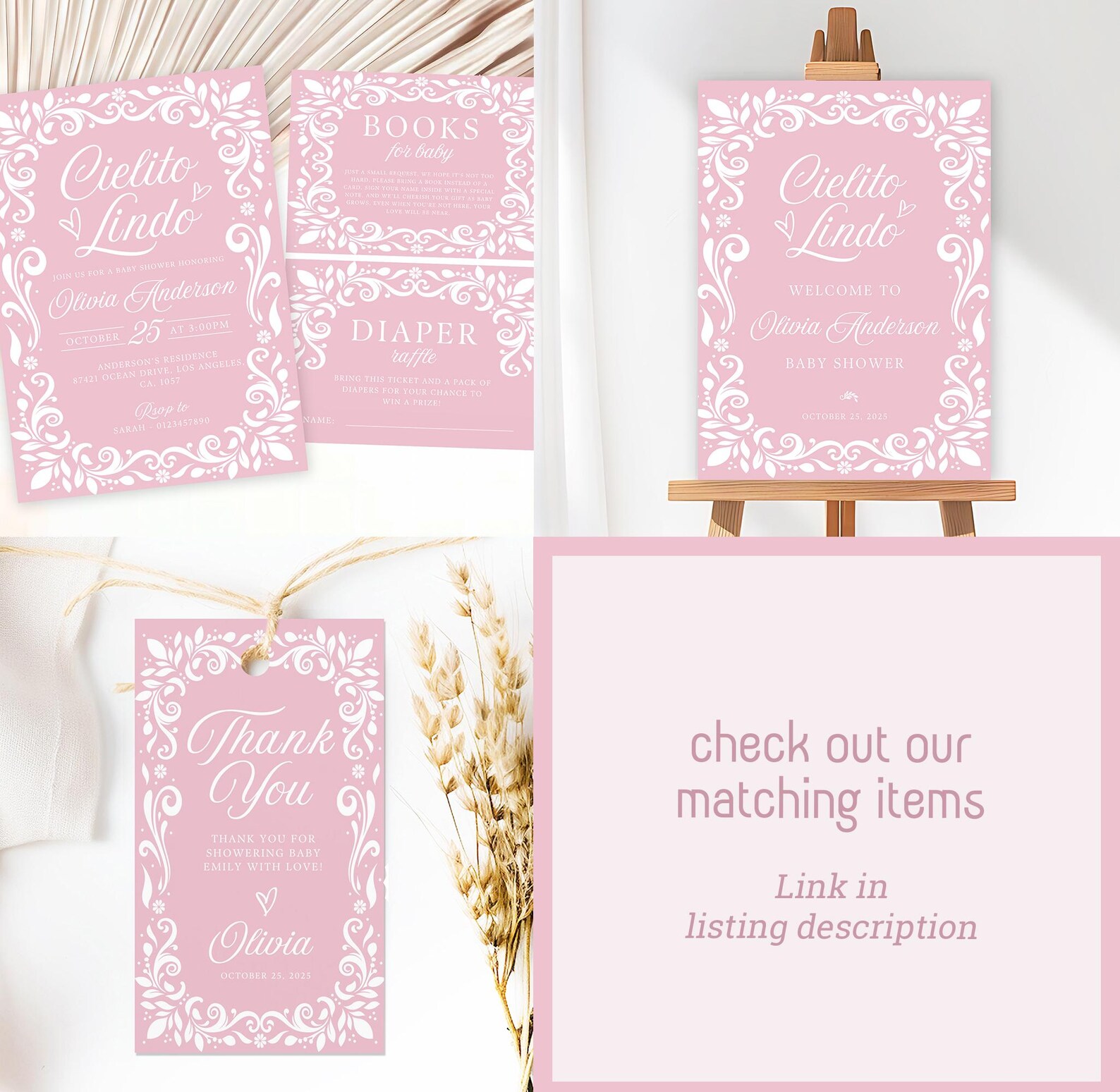 Editable Cielito Lindo Gable Box Label, Pink Cielito Lindo Gift Box ...