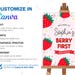 Editable Berry Birthday Welcome Sign, Berry First Party Sign ...