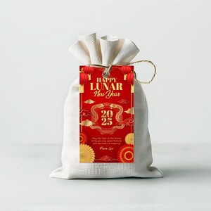 Editable Lunar New Year Gift Tags, Chinese New Year Gift Tags, Canva ...