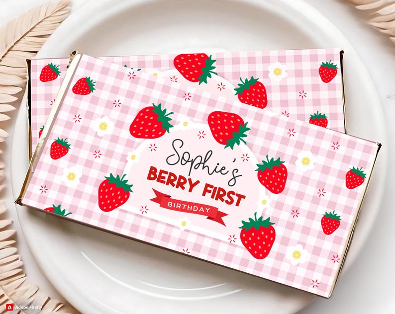 Editable Berry Birthday Party Favor Bundle: Printable Strawberry Party ...