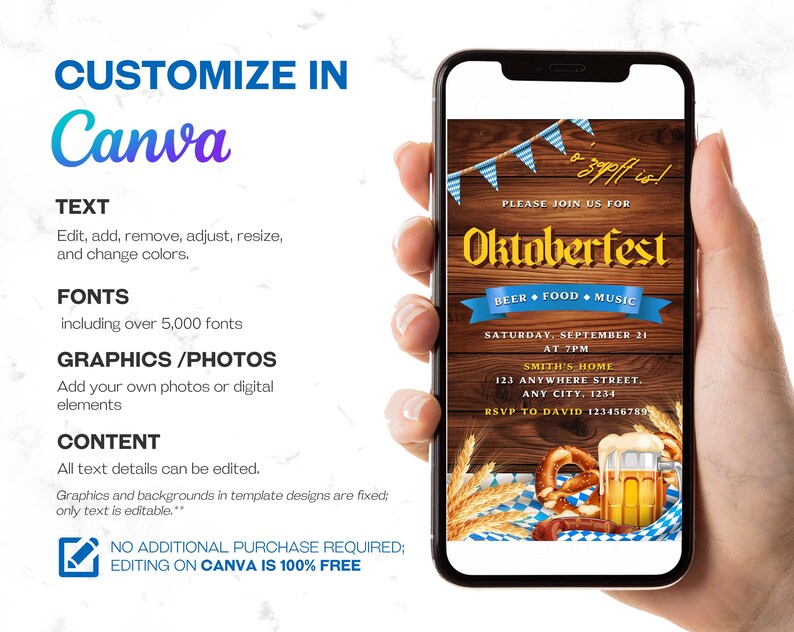 Editable Oktoberfest Invitation, Octoberfest Party Invite, Oktoberfest ...