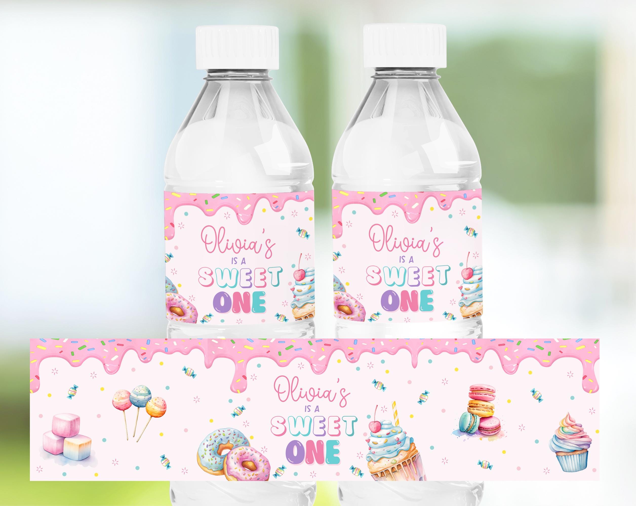 Editable Sweet One Bottle Label, Sweet One Water Bottle Label Printable ...