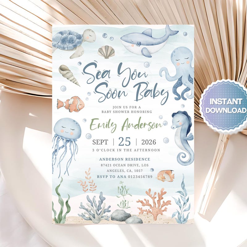 Sea You Soon Baby Shower - Etsy