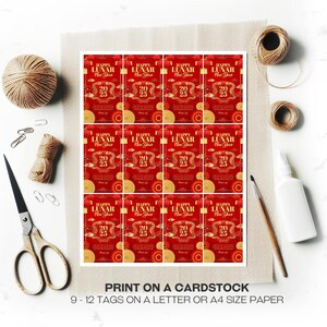 Editable Lunar New Year Gift Tags, Chinese New Year Gift Tags, Canva ...