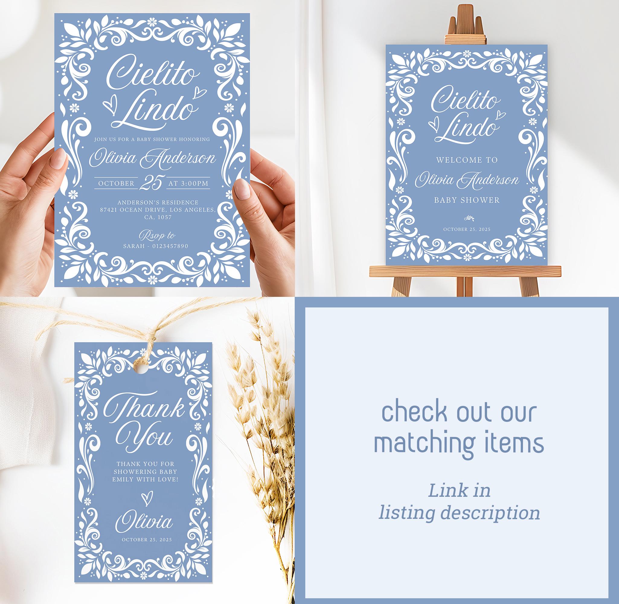 Editable Cielito Lindo Gable Box Label, Blue Cielito Lindo Gift Box ...