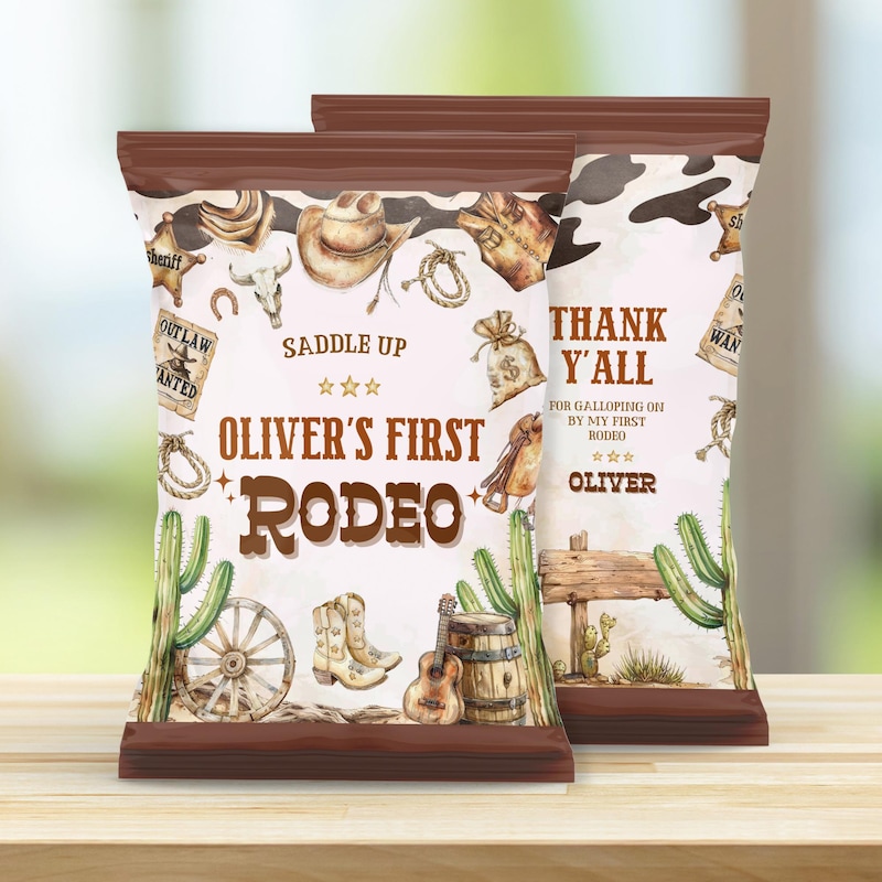 Rodeo Treat Bag Labels - Etsy